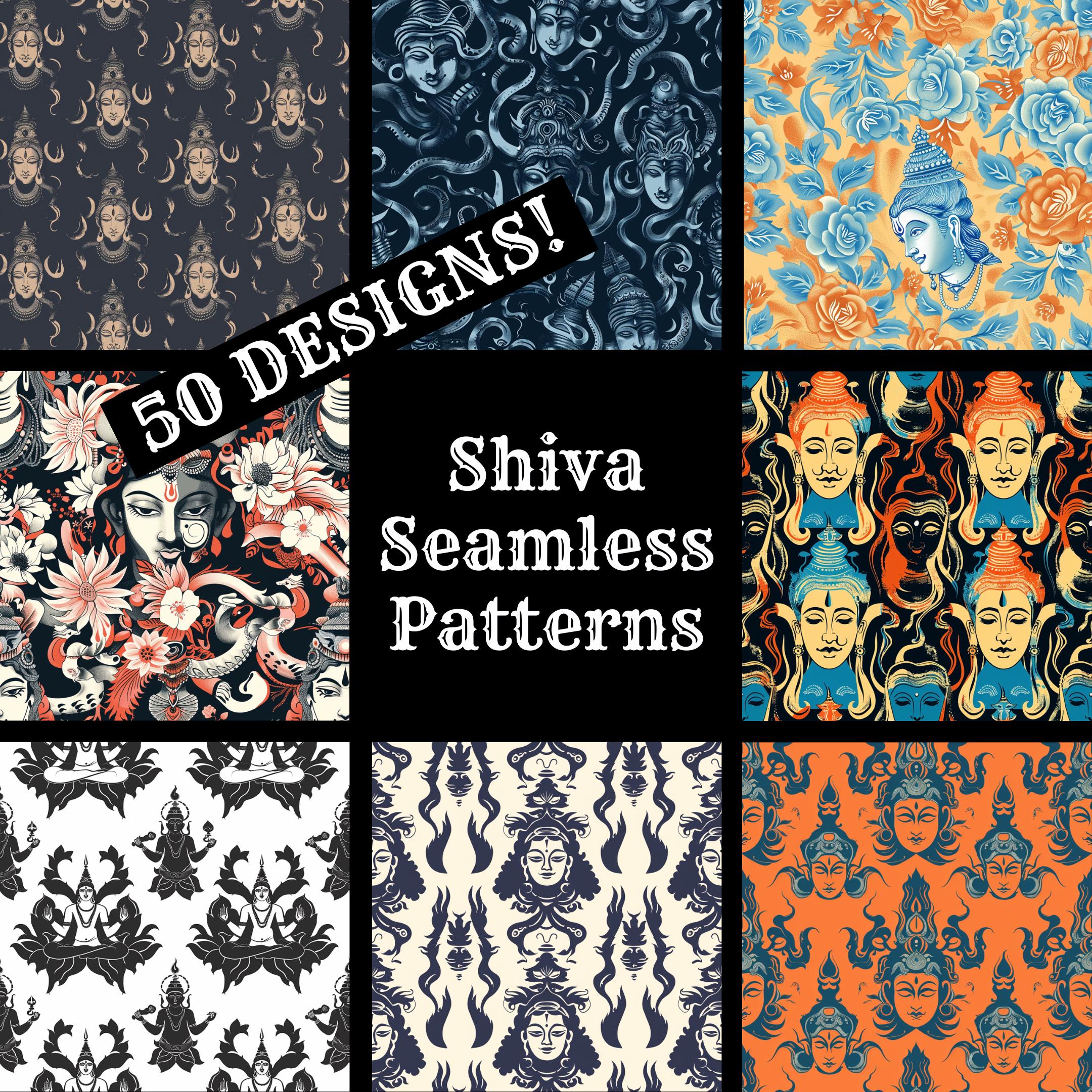 Shiva Seamless Pattern: Printable Digital Paper (digital Download) - Etsy
