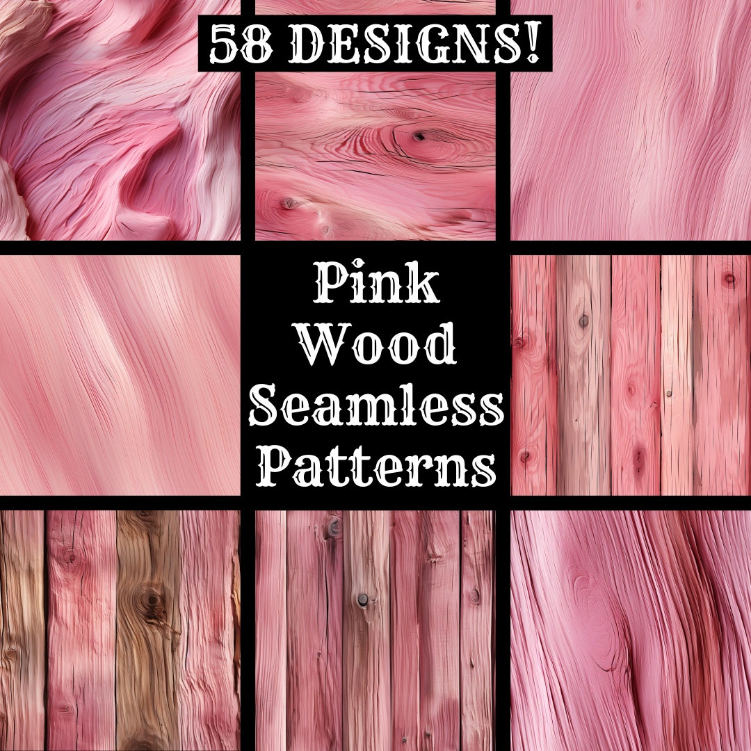 Pink Wood Seamless Digital Paper, Printable Scrapbook Paper Seamless ...
