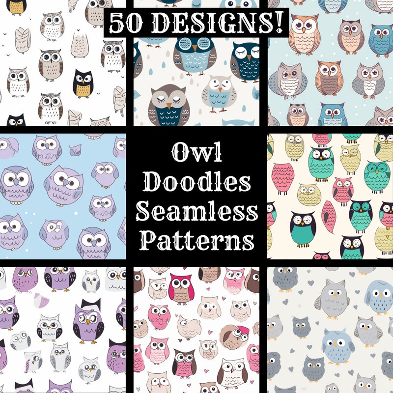 Owl Doodle - Etsy
