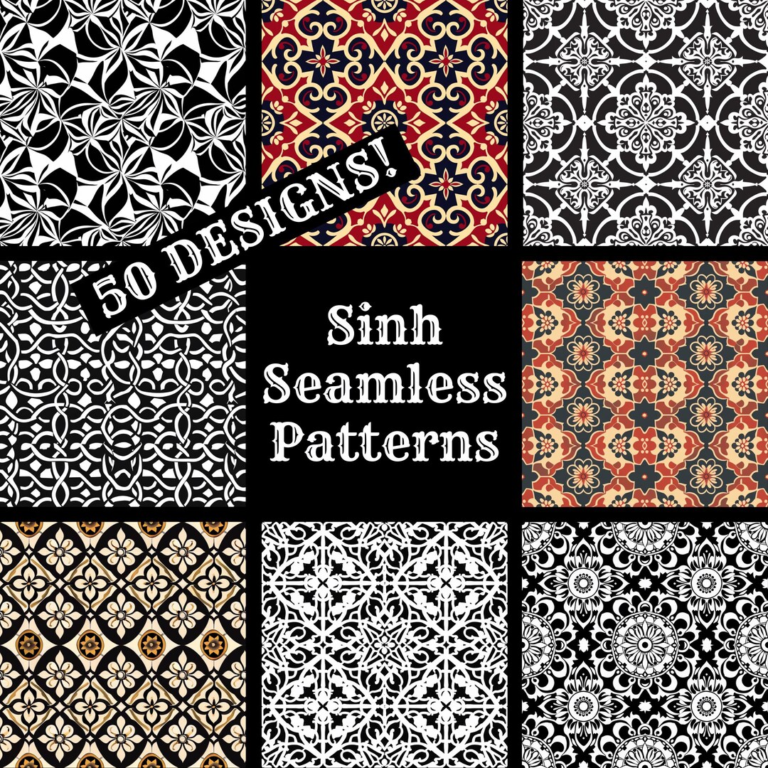 Sinh Seamless Digital Paper, Sinh Printable Scrapbook Paper Seamless ...