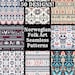 Norwegian Folk Art Seamless Patterns: Digital Scrapbook Paper (PNG) - Etsy