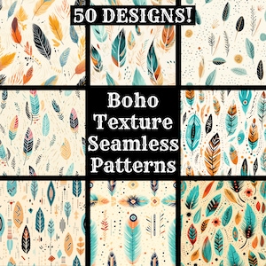 Boho Texture Seamless Digital Paper, Printable Scrapbook Paper Seamless ...