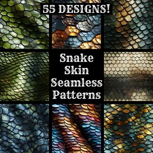 Snake Skin Seamless Digital Paper, Printable Scrapbook Paper Seamless ...