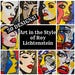 Roy Lichtenstein Style Digital Paper: 50 PNG Art Journal Inserts (8 ...