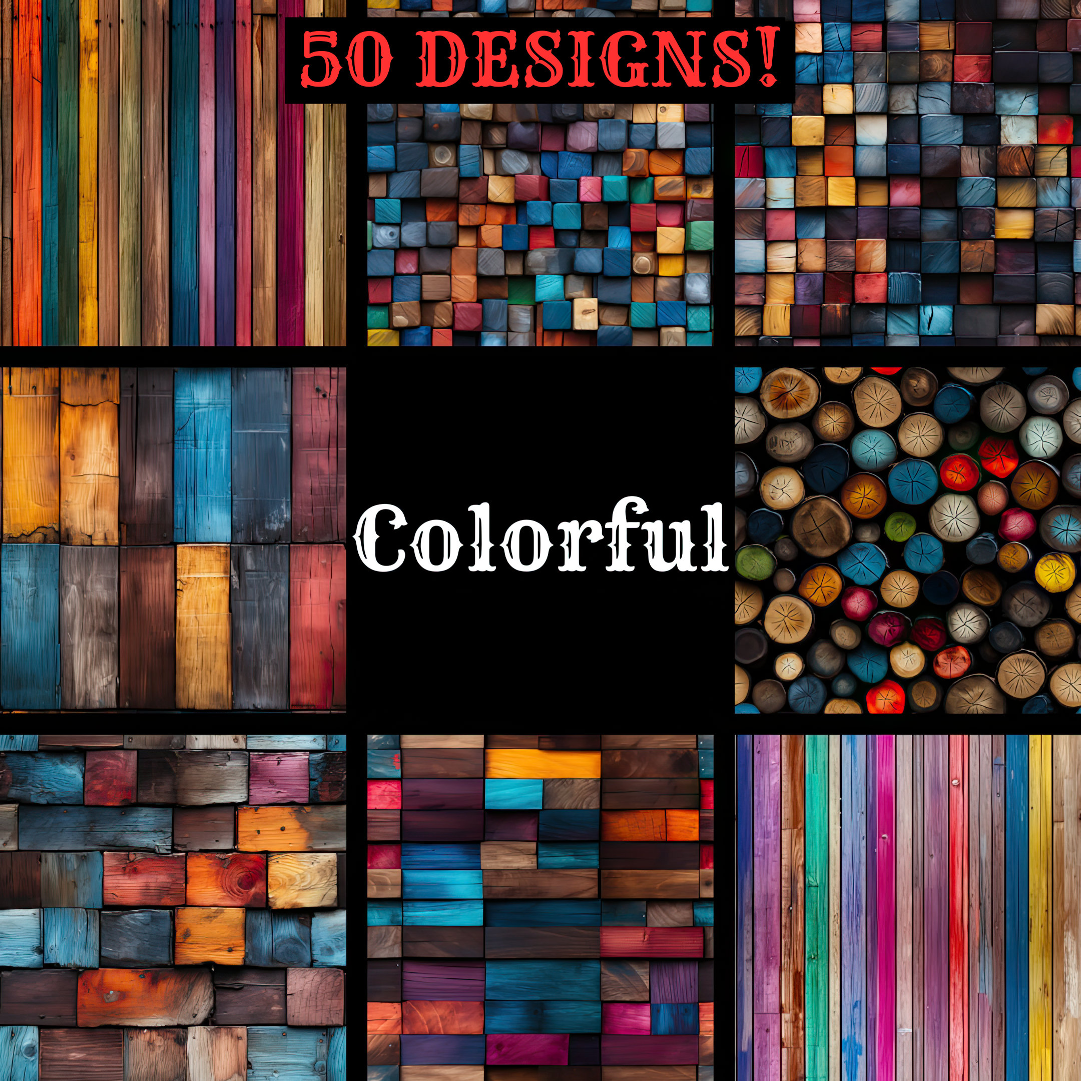 Seamless Bamboo Digital Paper, Printable Scrapbook Paper Wood Textures ...