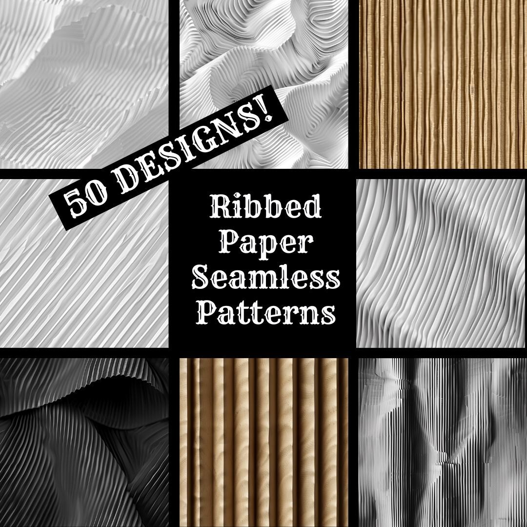 Ribbed Paper Seamless Patterns: 50 PNG Textures (digital Download) - Etsy