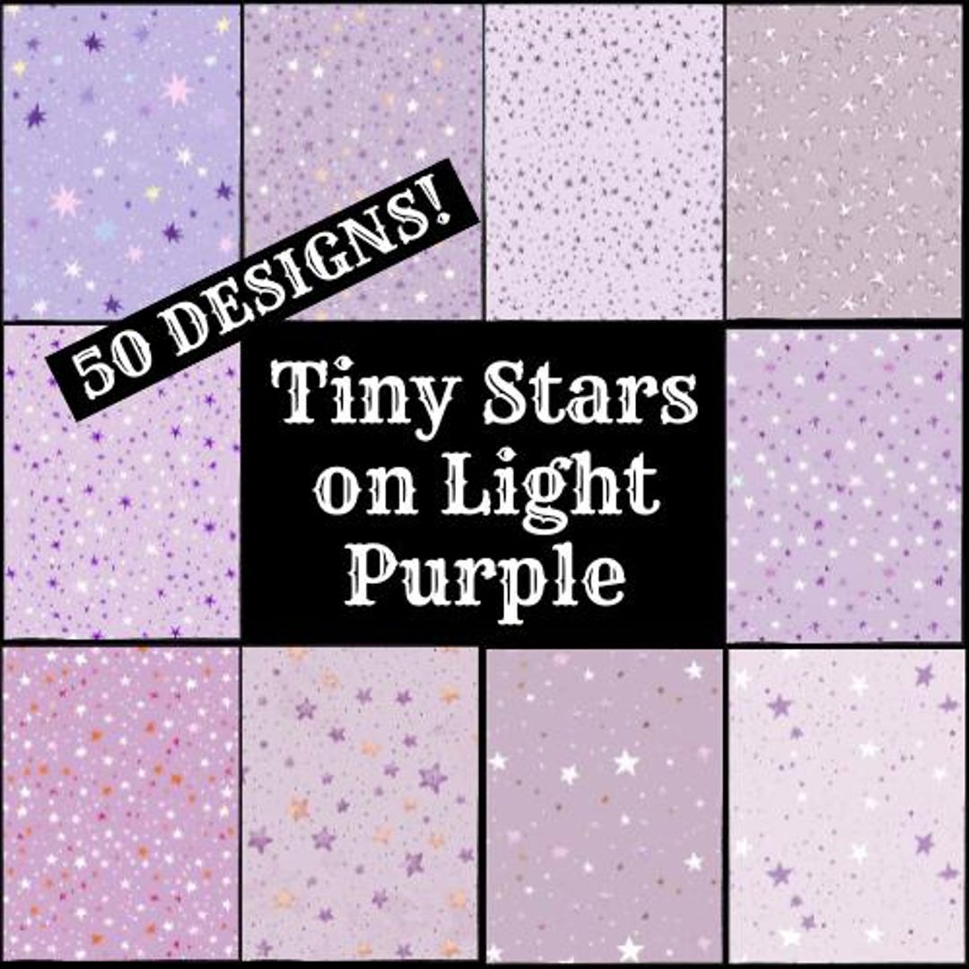 Tiny Stars on Light Purple Journal Paper, Tiny Stars on Light Purple ...