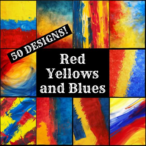 Red Yellow Blue Journal Paper: Vintage Scrapbook Inserts (digital ...