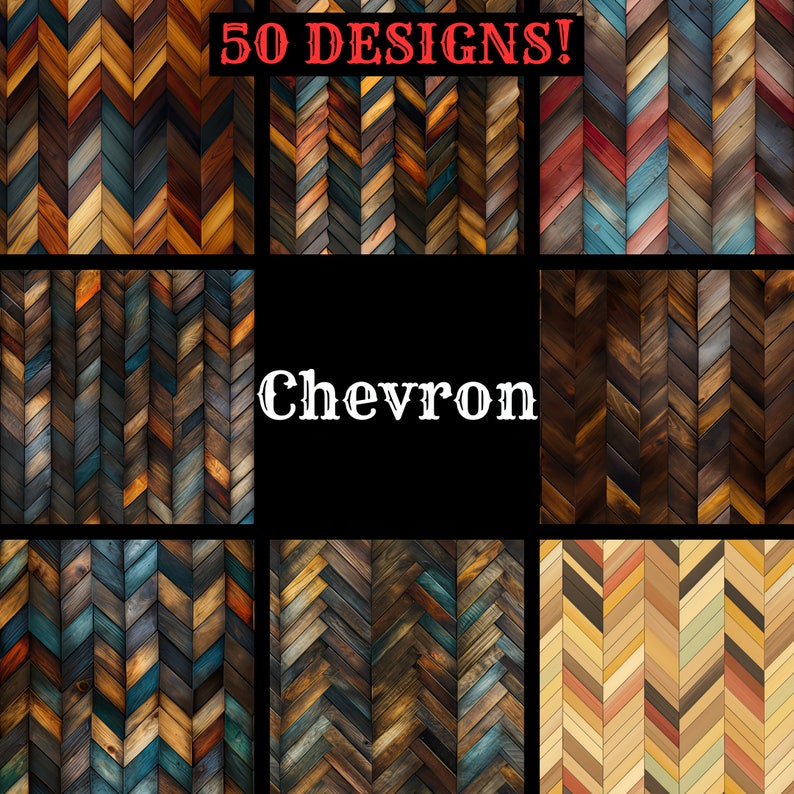 Seamless Chevron Wood Digital Paper, Printable Scrapbook Paper Wood ...