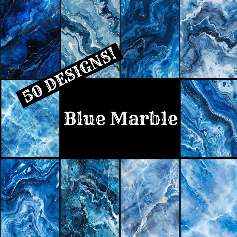 Blue Marble Digital Paper: Vintage Scrapbook Journal Inserts (PNG, 8 ...