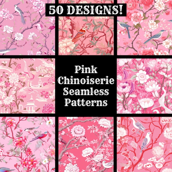 Pink Chinoiserie - Etsy