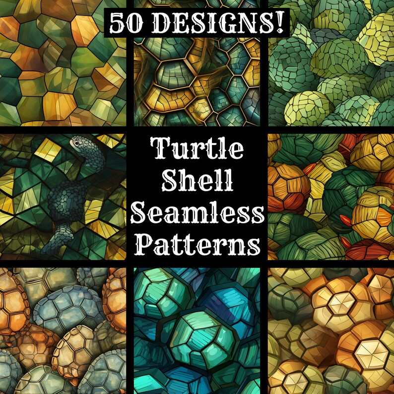 Turtle Shell Seamless Digital Paper, Printable Scrapbook Paper Seamless ...