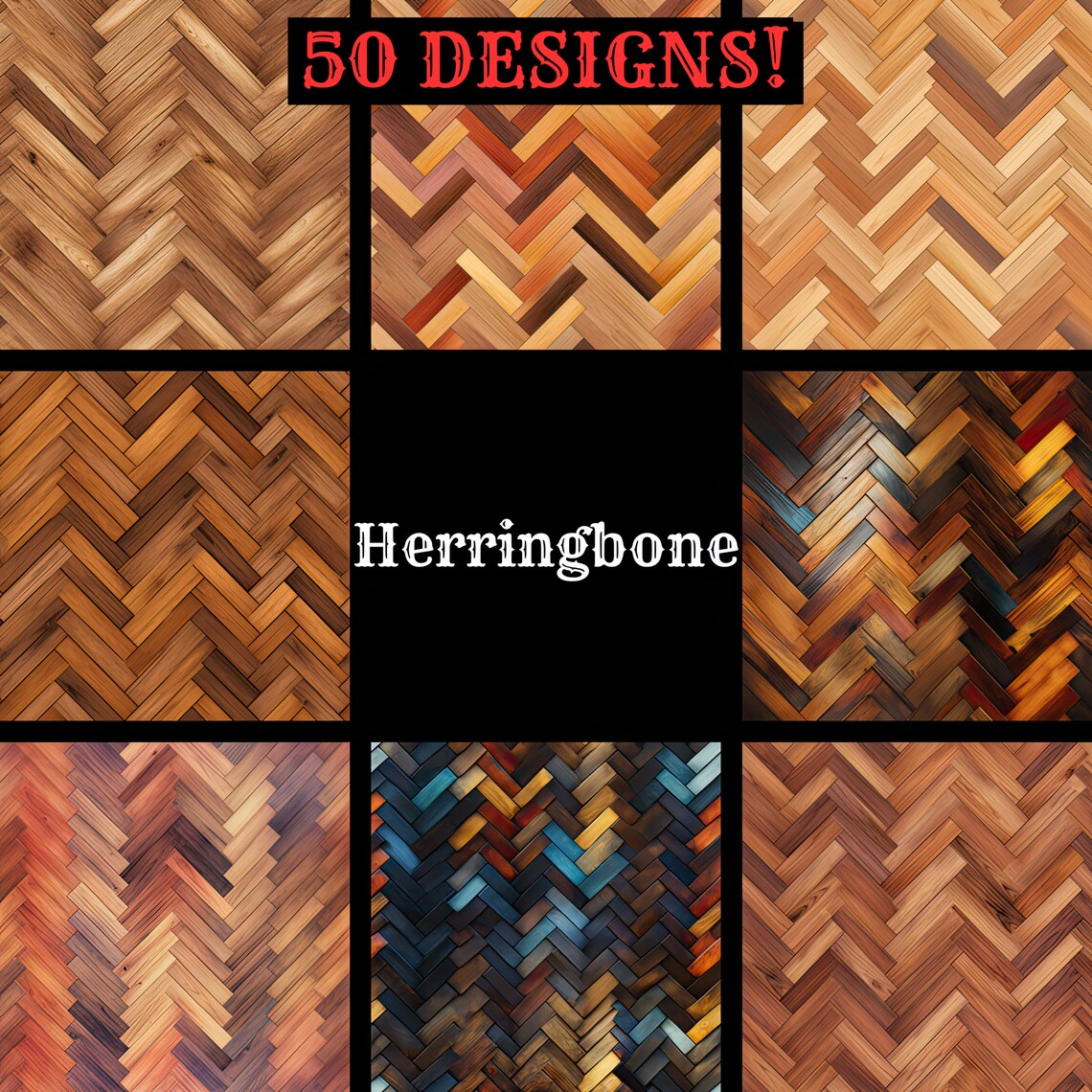 Seamless Herringbone Wood Digital Paper Printable Scrapbook - Etsy