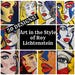 Roy Lichtenstein Style Digital Paper: 50 PNG Art Journal Inserts (8 ...