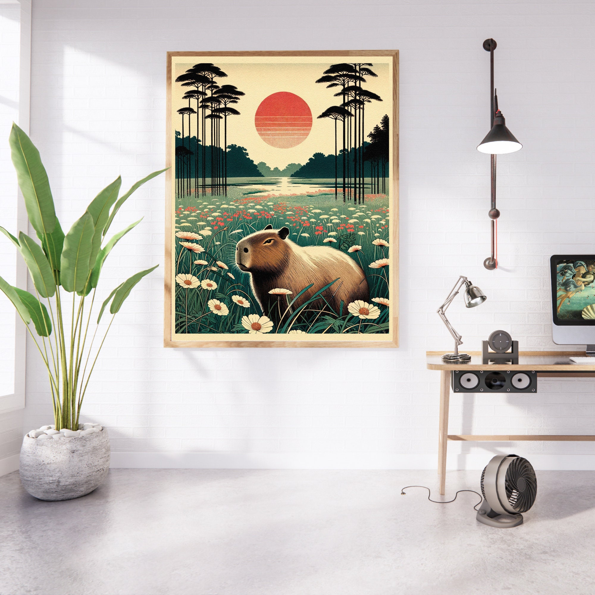Capybara Sunset Capybara Art Capybara Art Print Capybara - Etsy