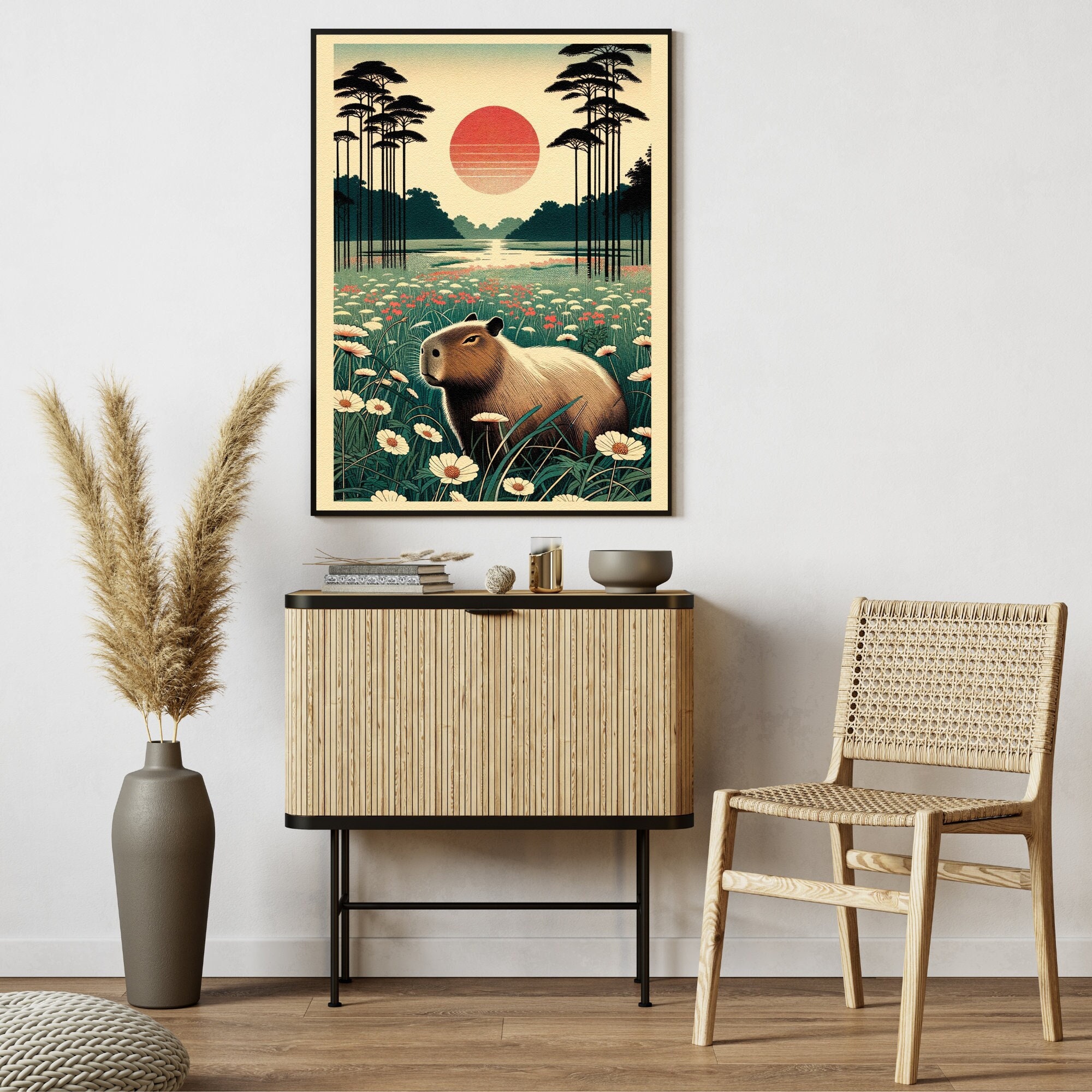 Capybara Sunset Capybara Art Capybara Art Print Capybara - Etsy