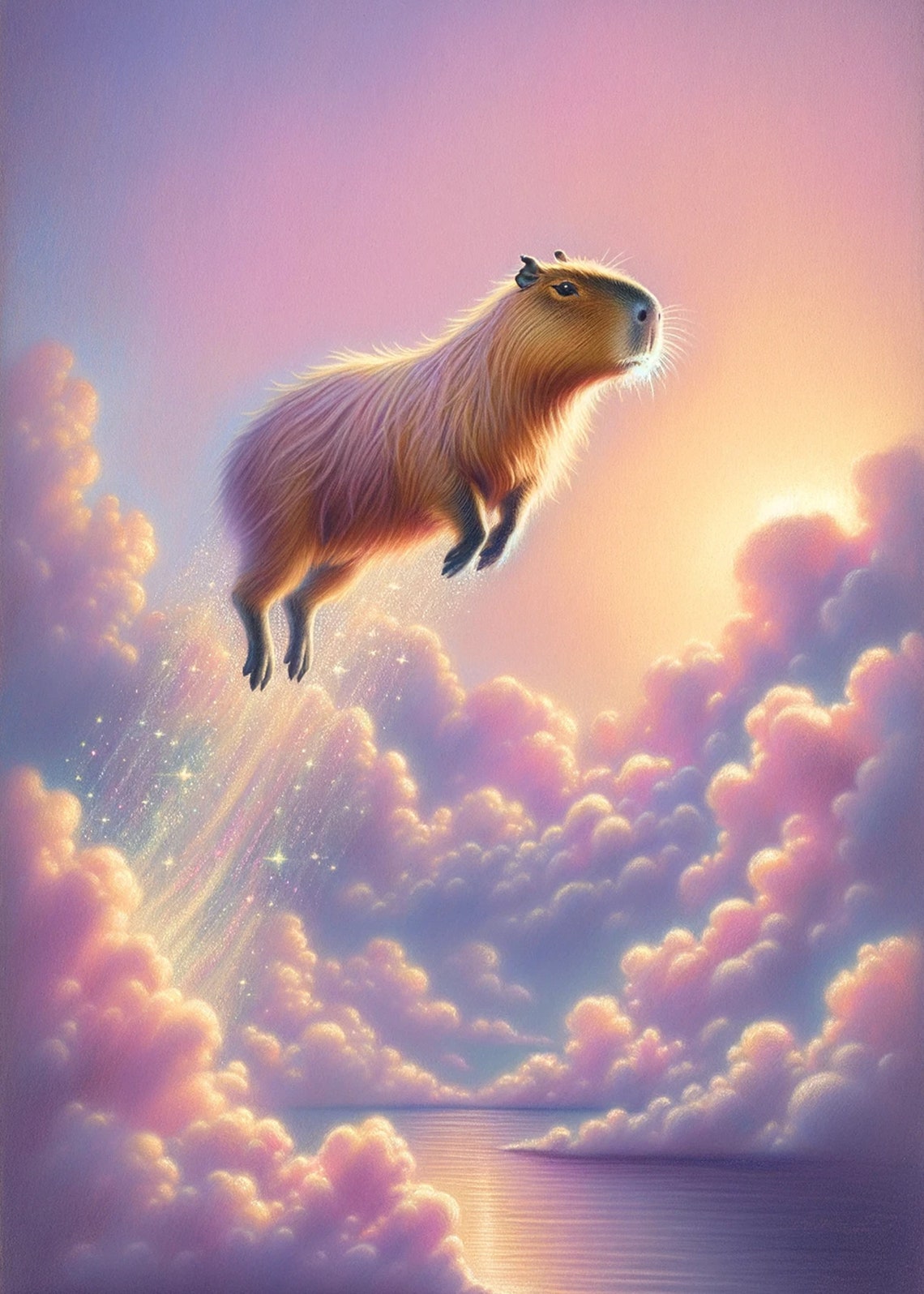 Magic Capybara | Capybara Art, Capybara Art Print, Capybara Print ...