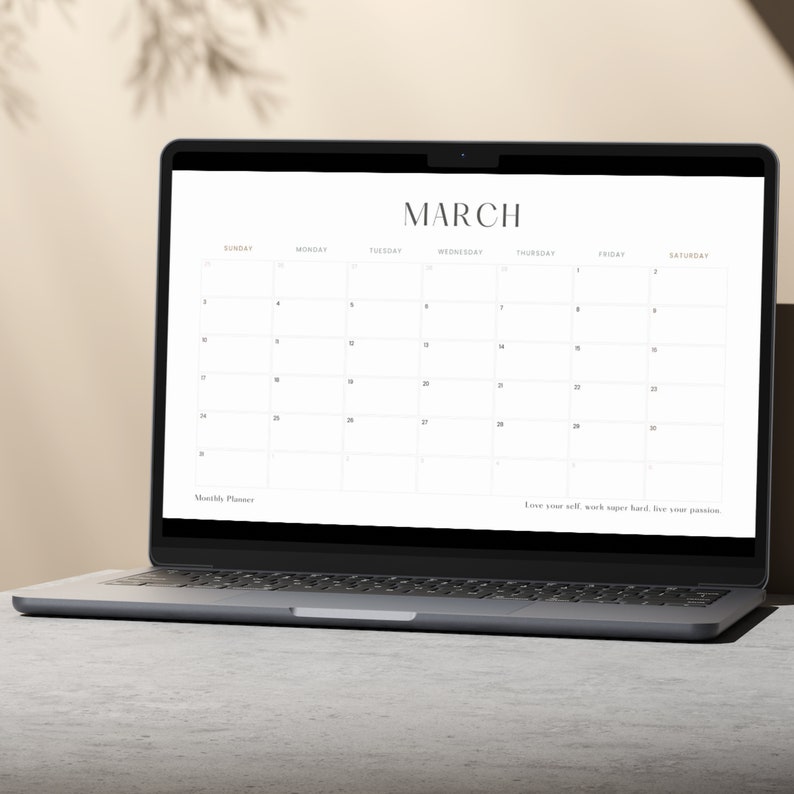 Editable Calendar 2024 Monthly Planner Landscape Elegant - Etsy