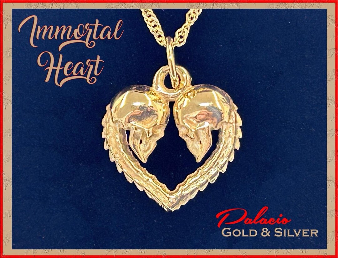 The “immortal Heart Pendant” Solid Gold - Etsy