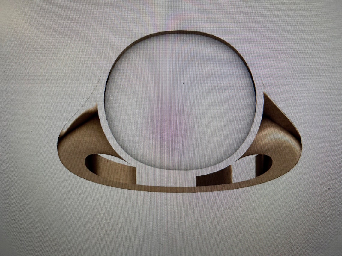 STL Round Signet Ring 3d Printing File - Etsy