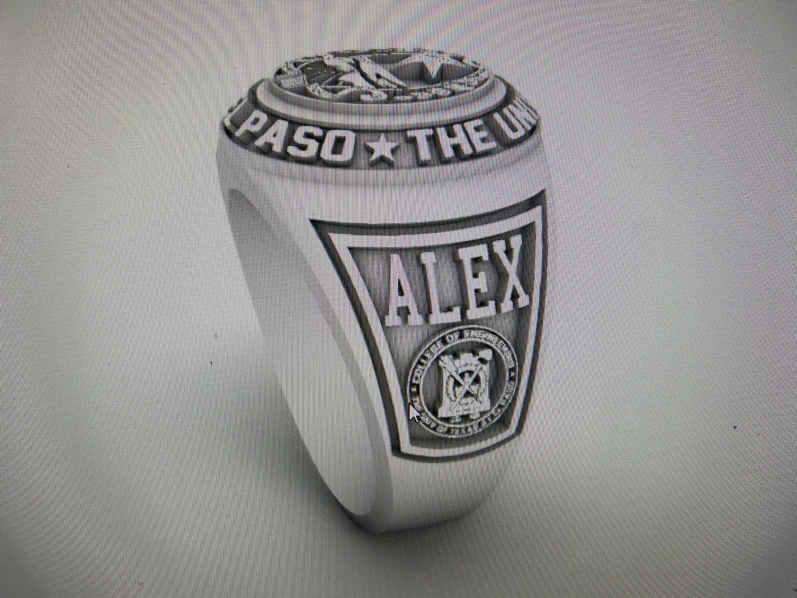STL File Graduation Ring Custom to Order With Your Info - Etsy