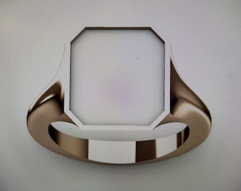 STL Round Signet Ring 3d Printing File - Etsy