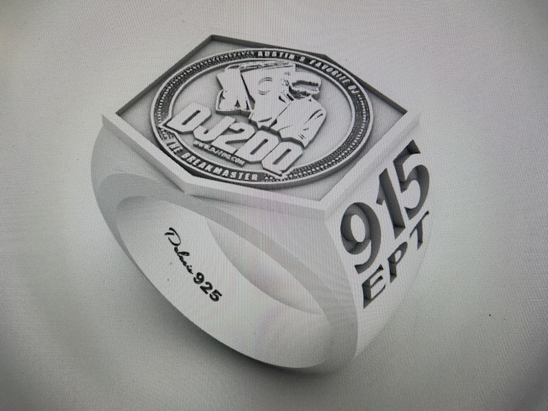 STL File Graduation Ring Custom to Order With Your Info - Etsy