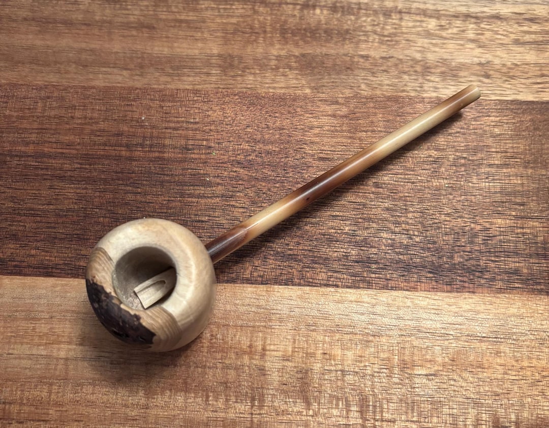 Walnut Wood Pipe With Bamboo - Etsy