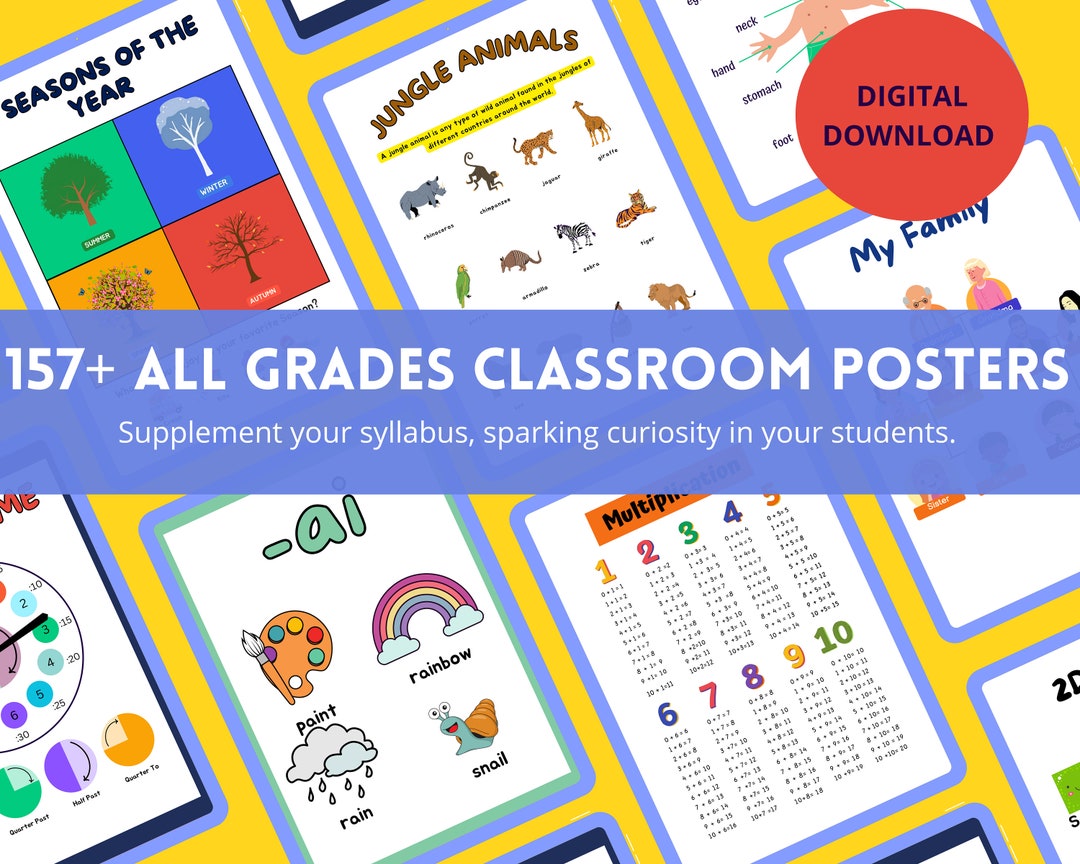 All Grades Classroom Posters - Etsy
