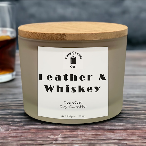 Leather Scented Candles - Etsy