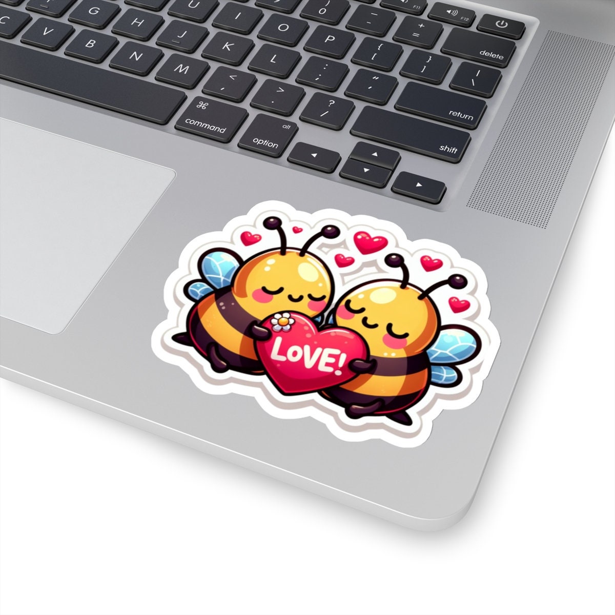 Cute Bee Valentine Sticker, Honeybee Valentine Sticker, Adorable Bee ...