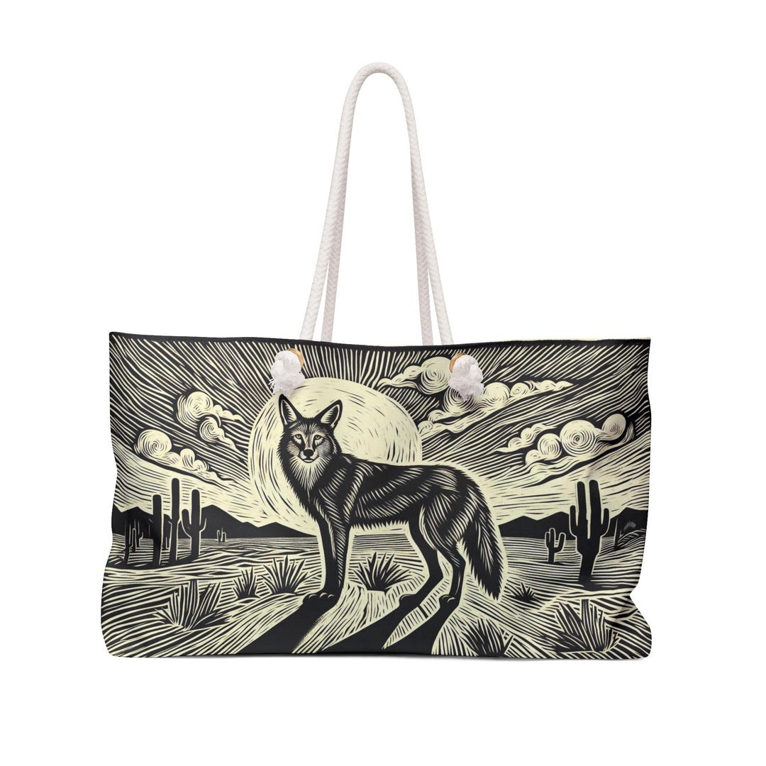 Desert Coyote Weekender Bag | Stylish Tote for Travel, Camping, Weekend ...