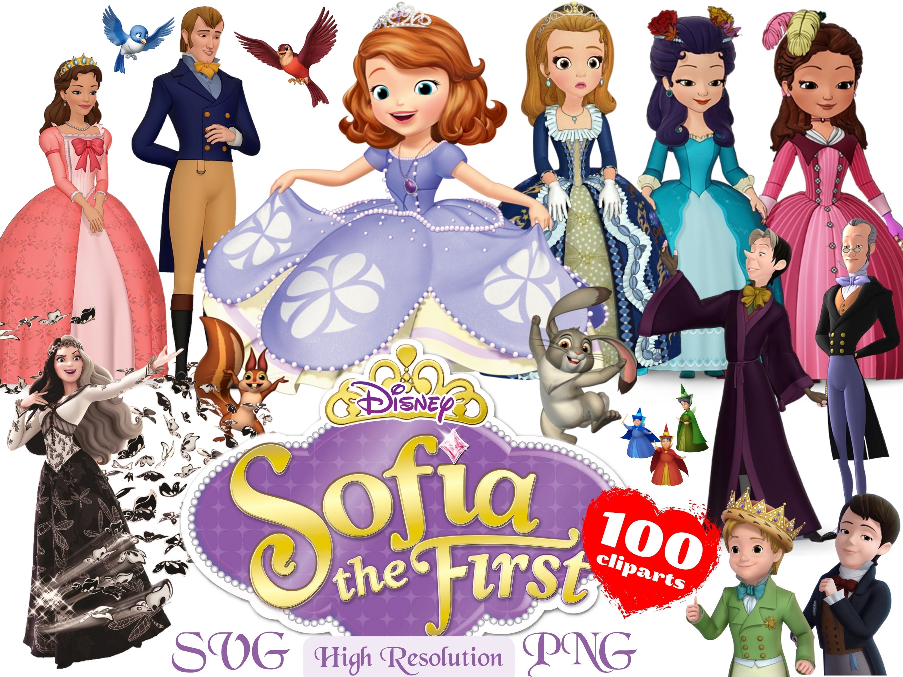 Sofia the First PNG Cliparts Bundle, Sofia the First PNG Cartoon ...