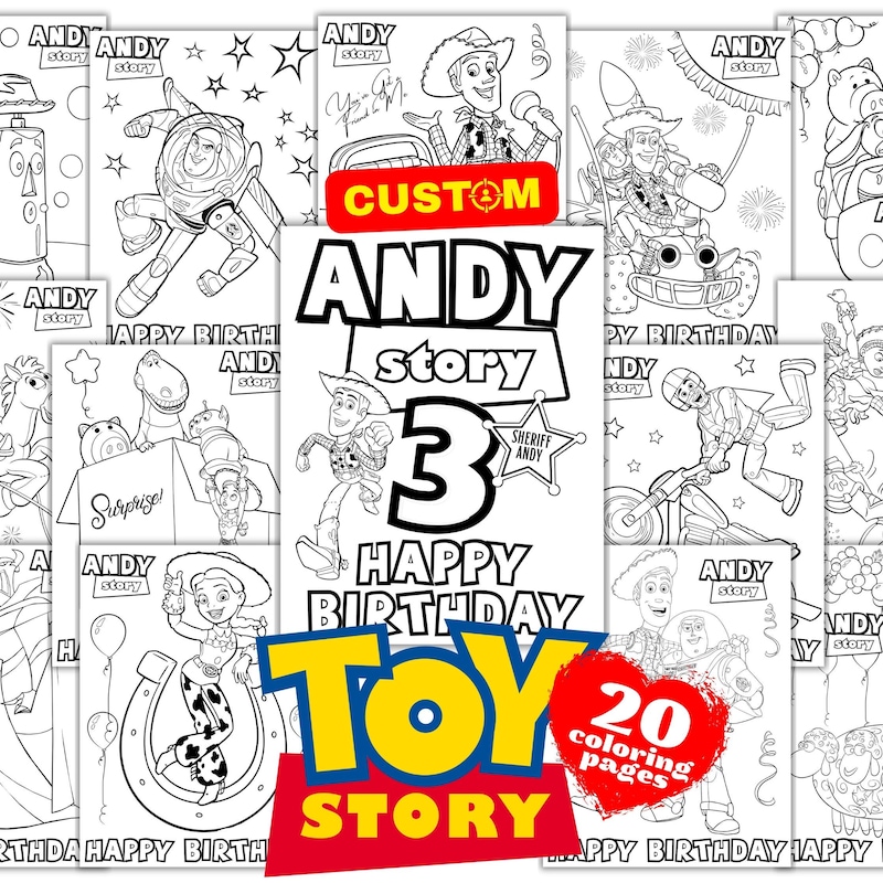 Birthday Coloring Book - Etsy