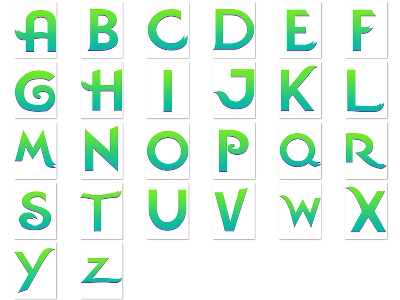 Zootopia Alpahbet Font Cliparts Bundle, Zootopia SVG Font Letters ...