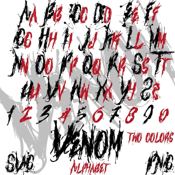 Venom Font - Etsy