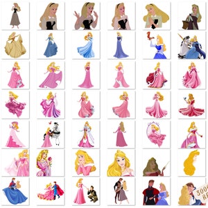 Sleeping Beauty PNG Cliparts Bundle, Sleeping Beauty Aurora PNG Cartoon ...