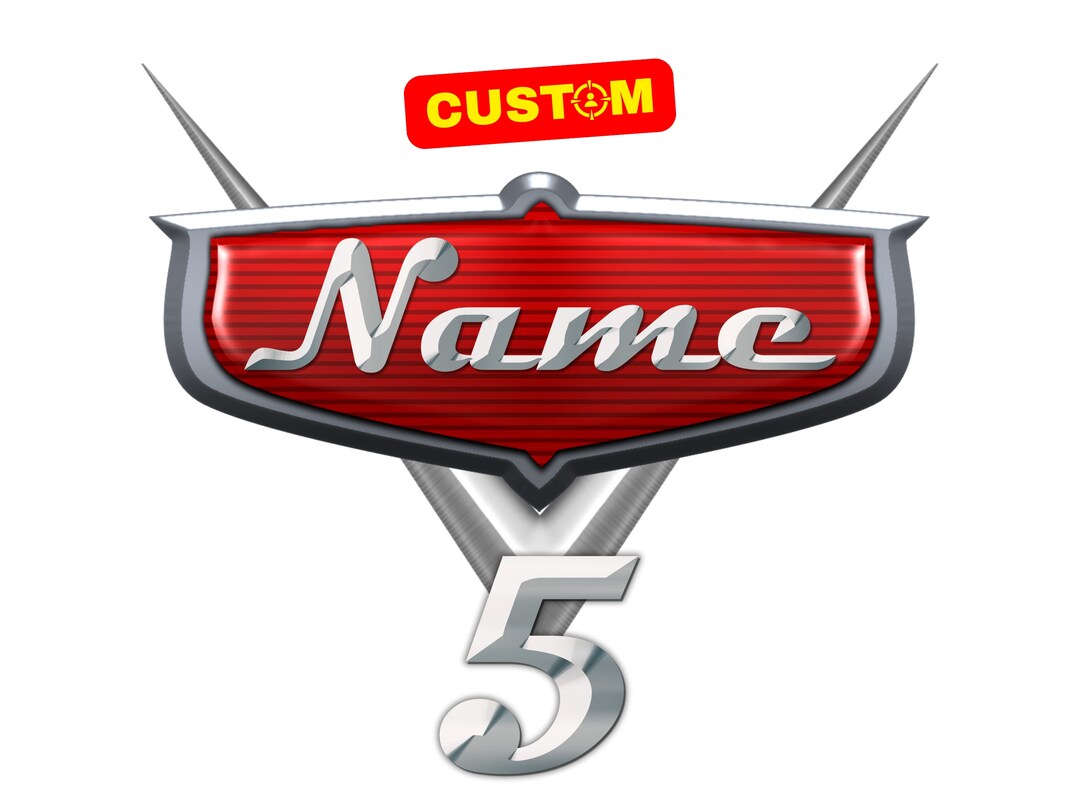 Personalized Cars Custom PNG Logo, Cars Original Birthday Sublimation ...