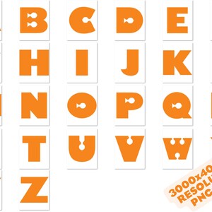 Finding Nemo Alphabet Font Bundle, Finding Nemo Sublimation Bundle ...