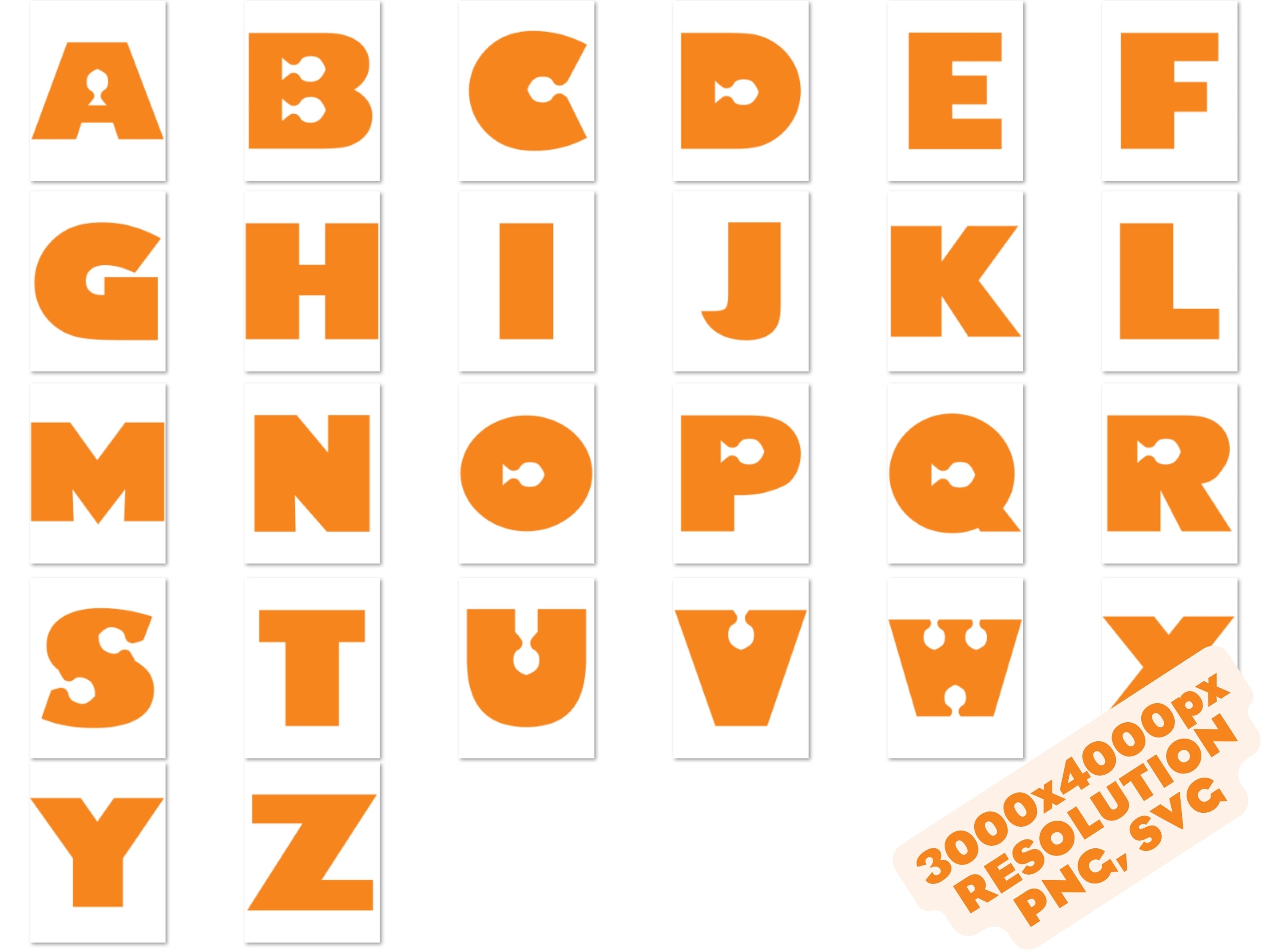Finding Nemo Alphabet Font Bundle, Finding Nemo Sublimation Bundle ...