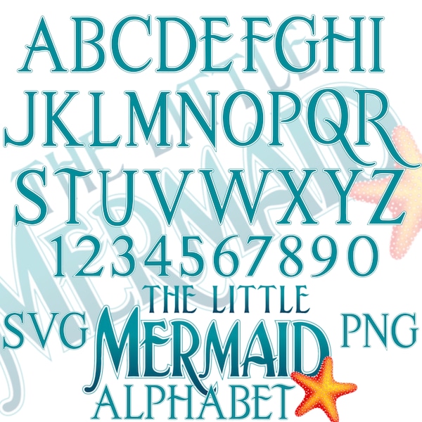 Mermaid Font - Etsy