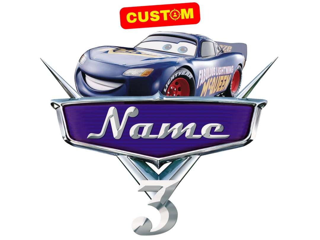 Personalized Cars Fabulous Lighting Mcqueen Custom PNG Cake Topper ...
