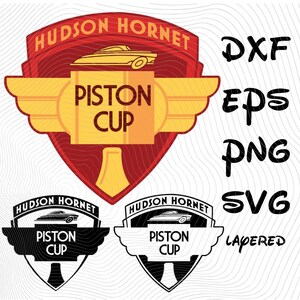 Hudson Hornet Piston Cup Cars Logo SVG Png Dxf Eps Cliparts, Piston Cup ...