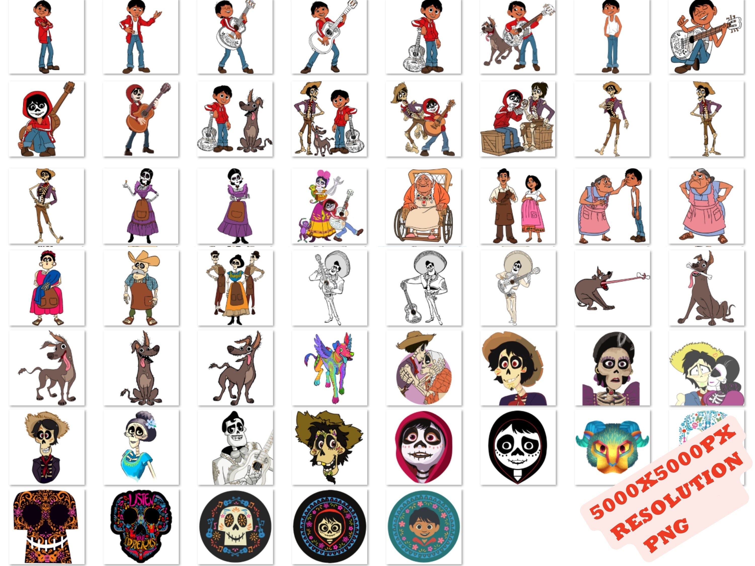 Coco PNG Cliparts Bundle, Coco Sublimation Bundle, Coco Cartoon Movie ...