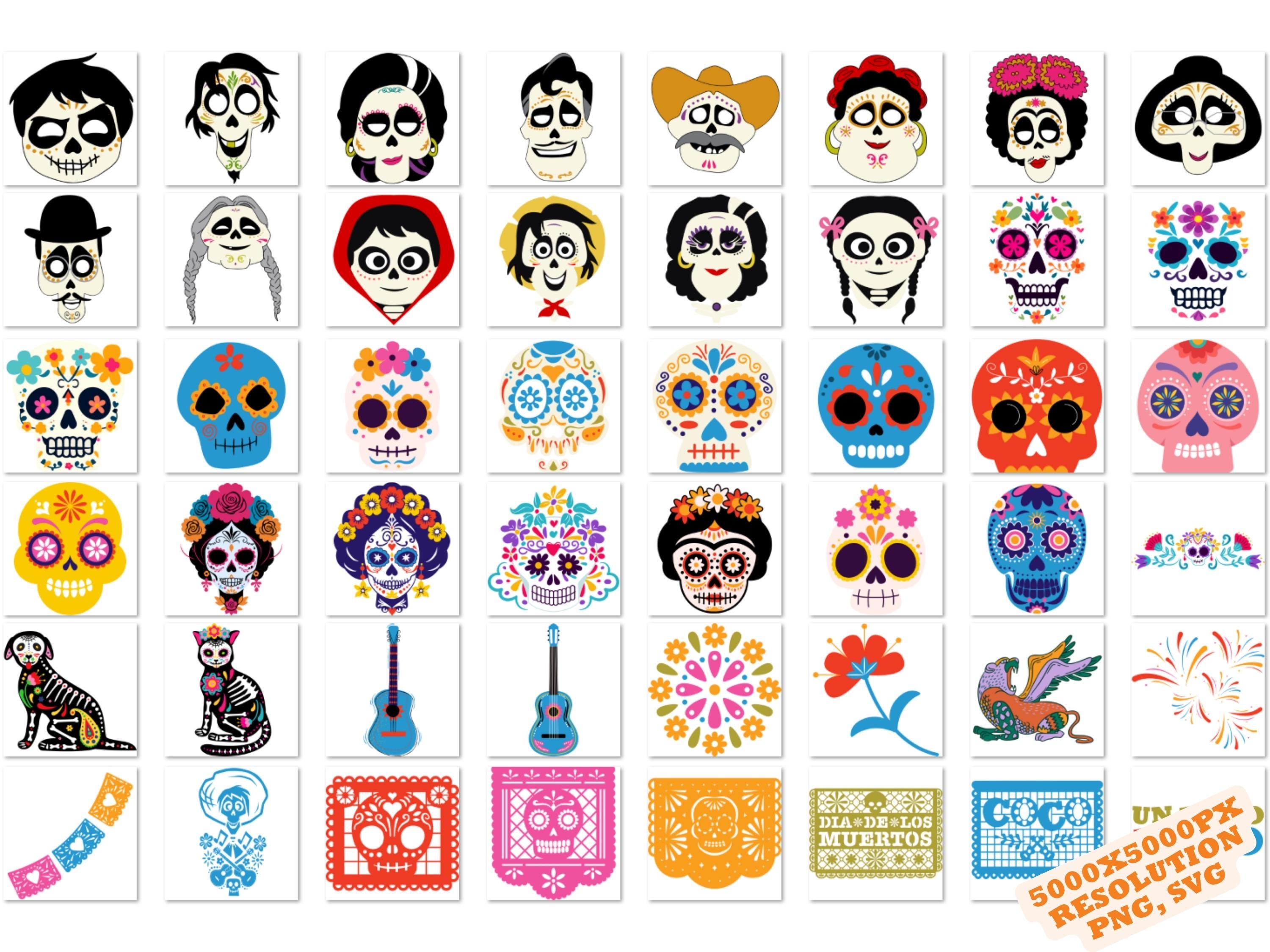 Coco SVG Icons Cliparts Bundle, Coco Sublimation Bundle, Coco Cartoon ...