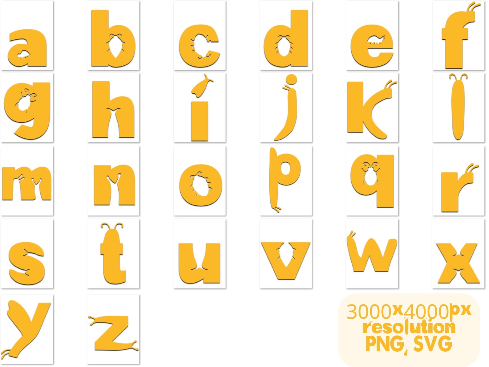 A Bug's Life Alphabet Font Bundle, A Bug's Life Sublimation Bundle, A ...