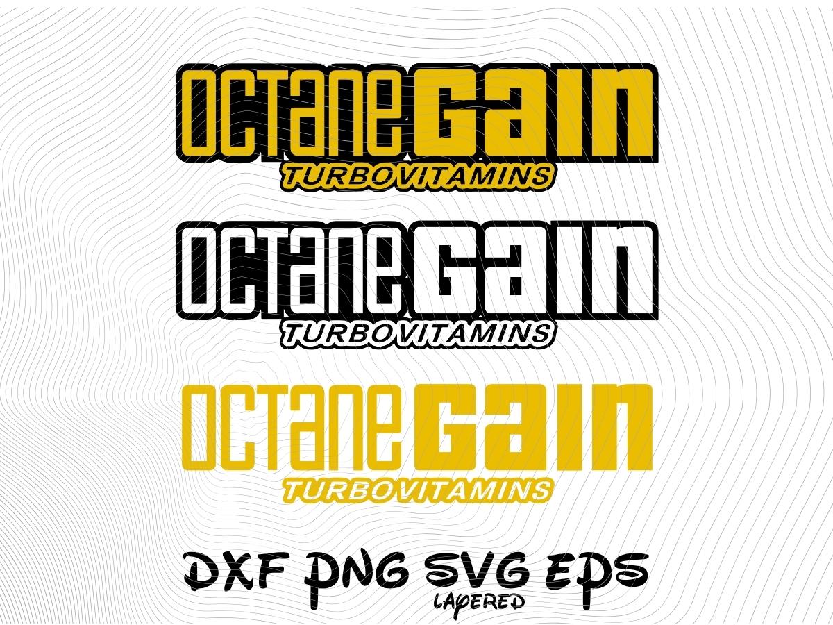 Octane Gain Turbovitamins SVG Png Dxf Eps Clipart Decal, Cars SVG ...