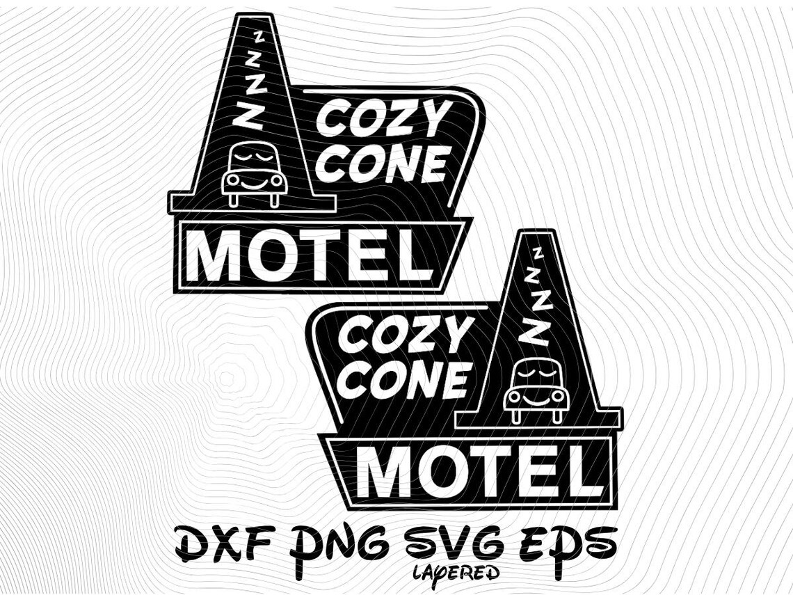 Cozy Cone Motel Sign Radiator Springs Logo SVG Png Dxf Eps Cliparts ...