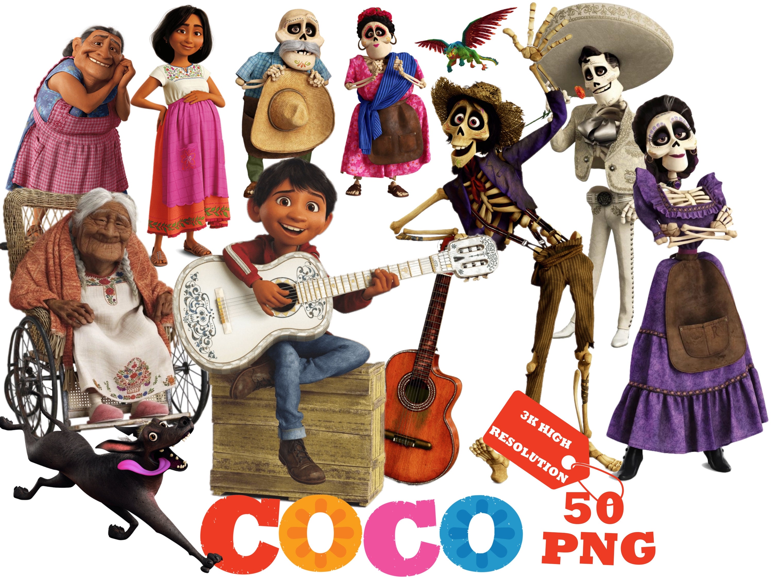 Coco PNG Cliparts Bundle, Coco Sublimation Bundle, Coco Cartoon Movie ...