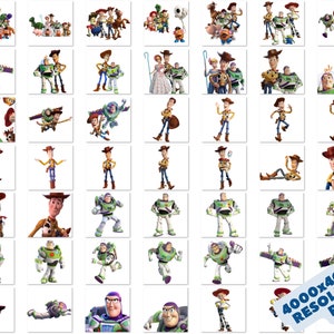 Toy Story Cliparts MEGA Bundle, Toy Story PNG Cartoon Sublimation ...
